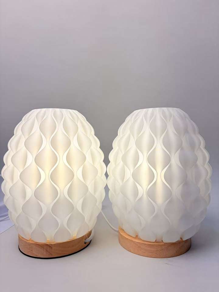 AI Technology 3D Printed Eco Friendly Wood & Plastic LED Light with ...