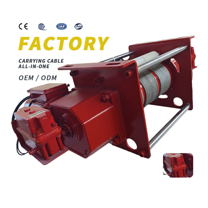 Red Winch Ceiling with Remote Control Winch Follow Cable All-in-one ...