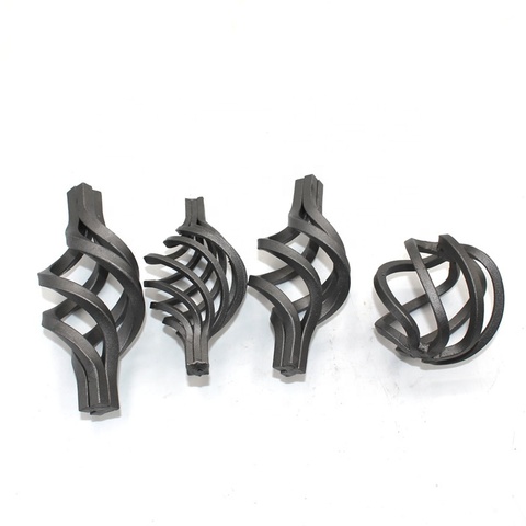 Wrought Iron Leaves Forged Cast Flowers and Leaves on Steel Gate ...
