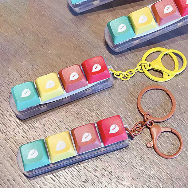 Custom Teaveelution Click Keychains Click Fidget Kawaii Cute Keychain ...