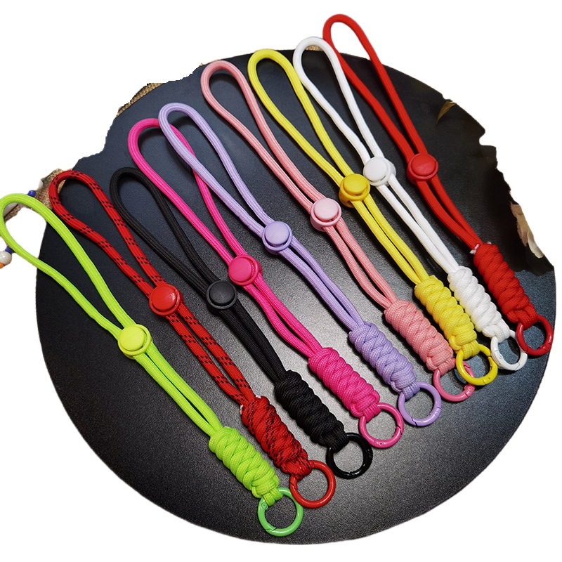 Wholesale wrist mobile phone lanyard solid color keychain 23CM hand held lanyard mobile phone case lanyard