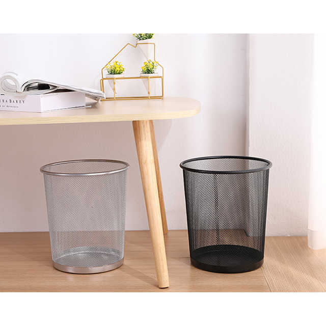 Household Metal Wire Mesh Trash Bin - Durable & Eco-friendly