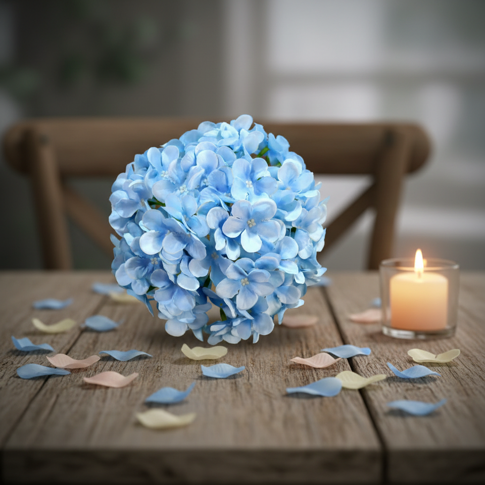Wholesale Bulk QDFLY Real Touch Silk Hydrangeas for Wedding Mother's ...
