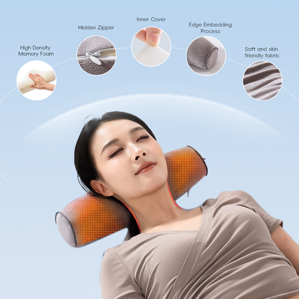 YUE RISE Bidirectional Cervical Traction Slow Rebound Memory Foam Core ...
