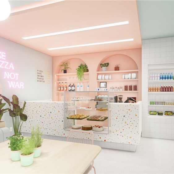 Pink Marble Bakery - Elegant Pastry Shop Design