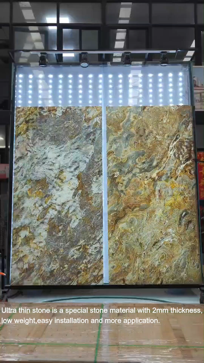 Stonemarkt 1220*2440MM Bending Wall Panels Interior Natural Translucent ...