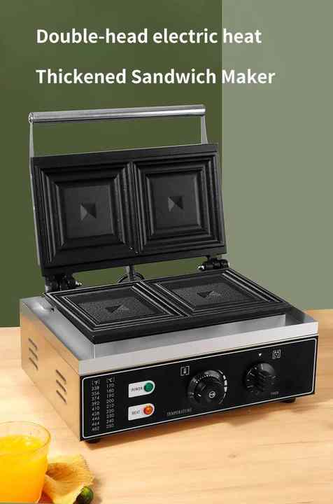 Snack Equipment 2 Slicer Commercial Sadwich Bread Machine Panini Press ...