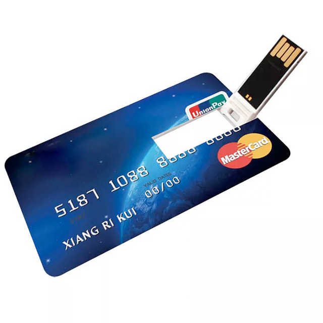 Slim Business Credit Card Shaped USB Flash Drive 4GB-128GB