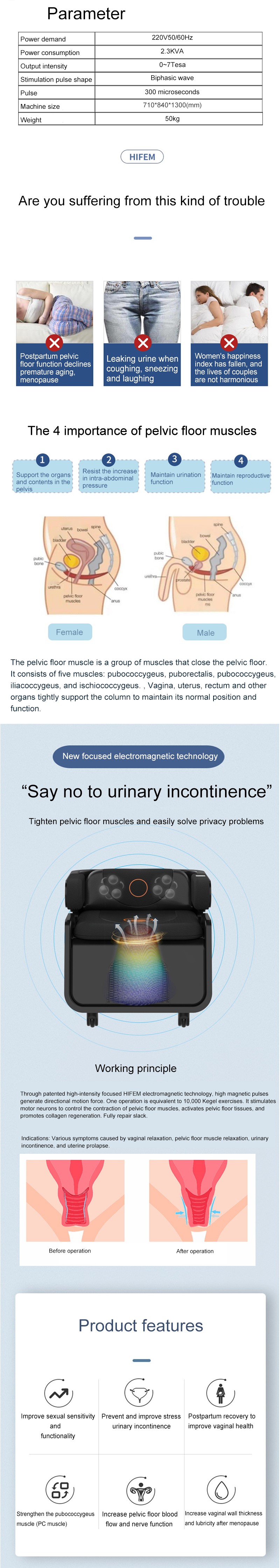 Emslim Chair Non Invasive Pelvic Floor Muscle Stimulator Vaginal ...