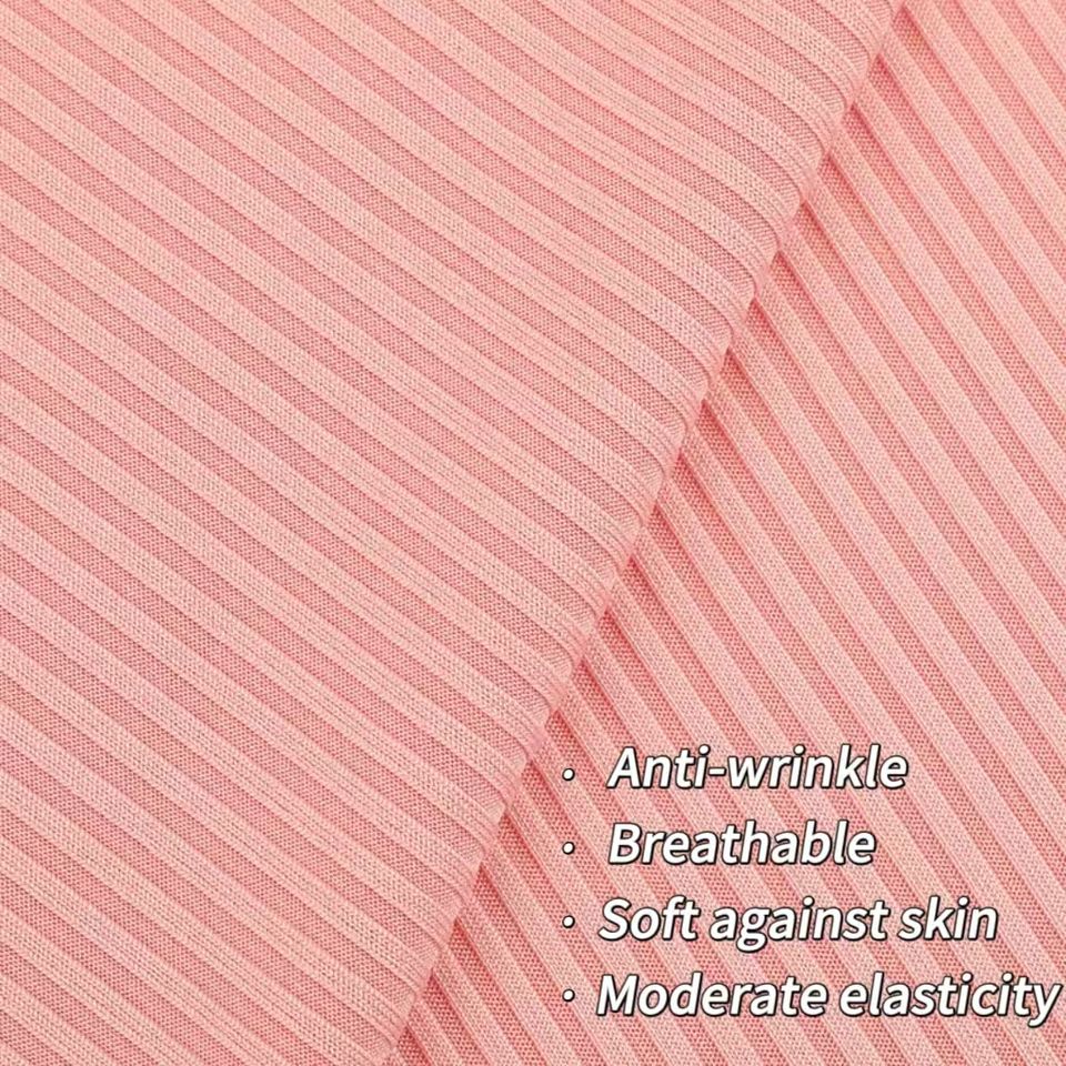 Factory Wholesale 175gsm High-elasticity Tricot Polyester Ribbed Fabric ...