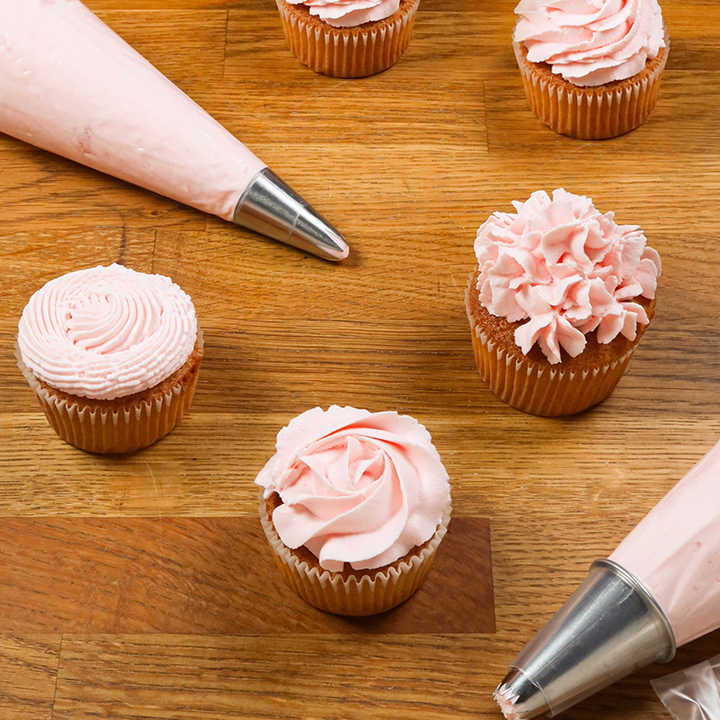 Cake Decorating Nozzles Stainless Steel Large Size 1B 1C 1E Baking ...