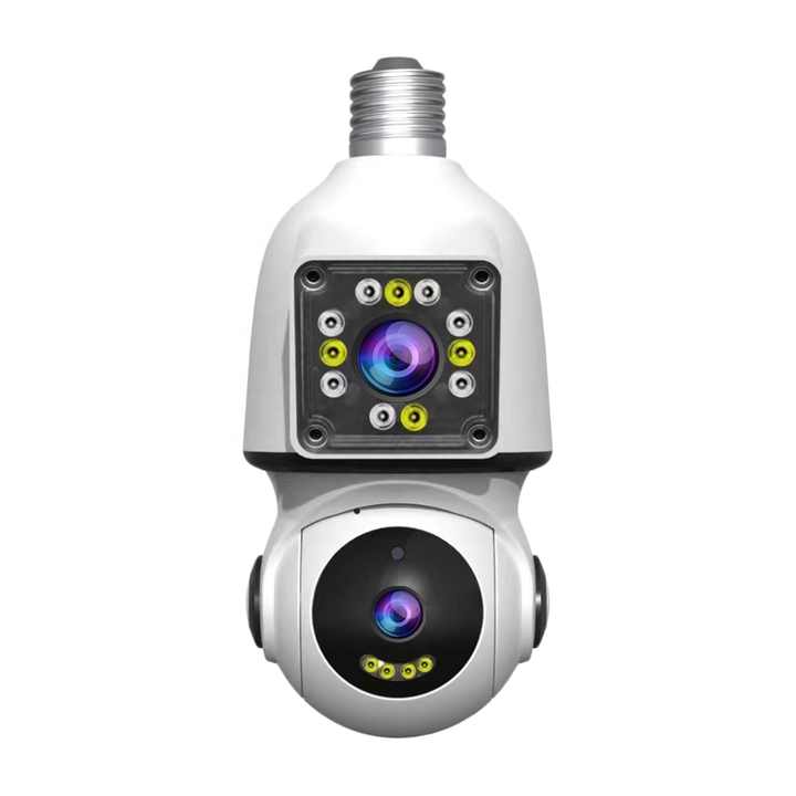 V360pro 4MP Wifi Dual Lens Bulb Camera for Home Security