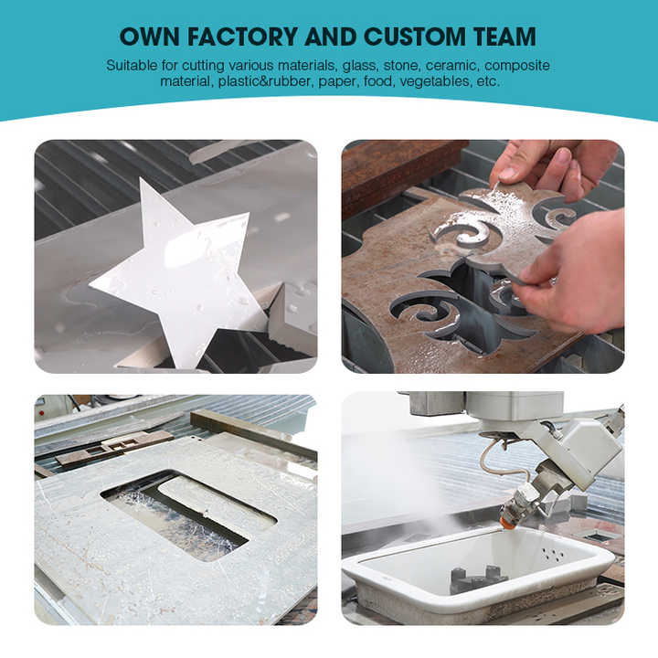 CNC Water Jet Tabletop 5 Axis Stone Cutting Machine Marble Granite ...