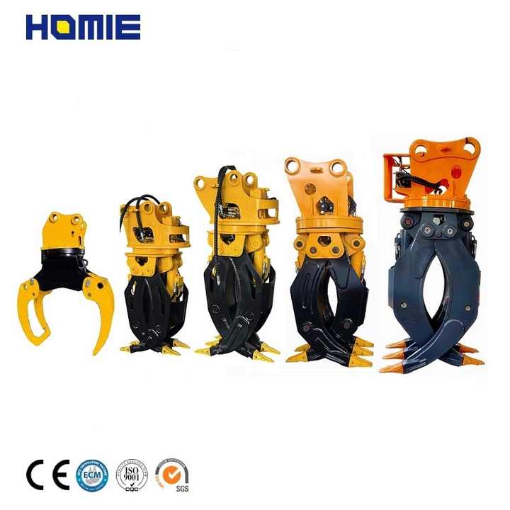 12-15ton excavator rotating double cylinder hydraulic wood rotator ...