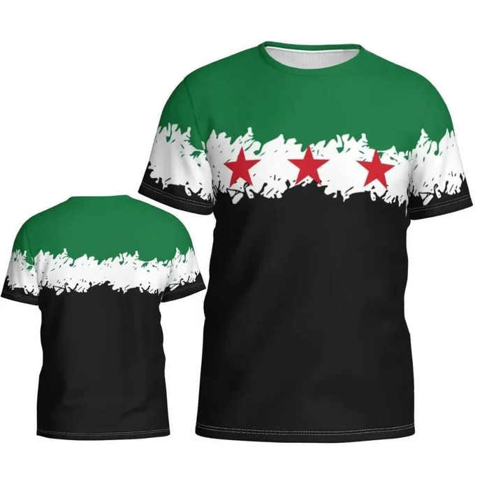 Syrian Flag T-Shirt Men'S And Women'S T-Shirt Team Clothing Football ...