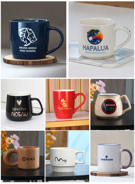 Custom Ceramic Brand Promotion Coffee Mug Cup Glazed Tasse Tazas Mugs ...