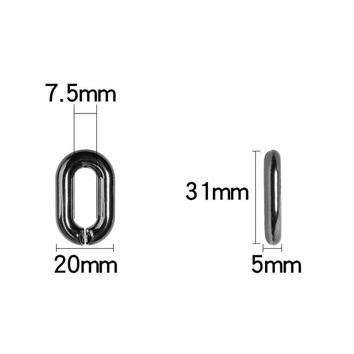 20*31mm Gold Plastic Acrylic Chain Buckle Opening Ring Manual Removable ...