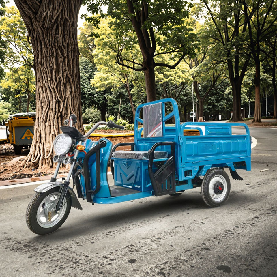 Factory Outlet Heavy Duty 1200W Electric Cargo Tricycle Open Body with ...