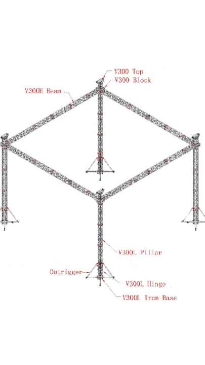Aluminum Frame Stage Goal Post Truss - Durable & Versatile