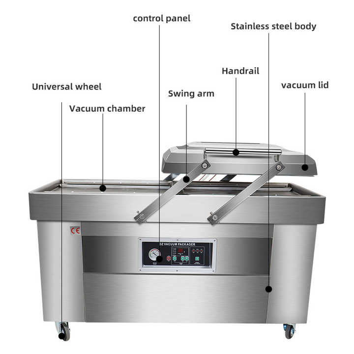 CE Certification DZ400 Automatic Double Chamber Vacuum Packing Machine ...