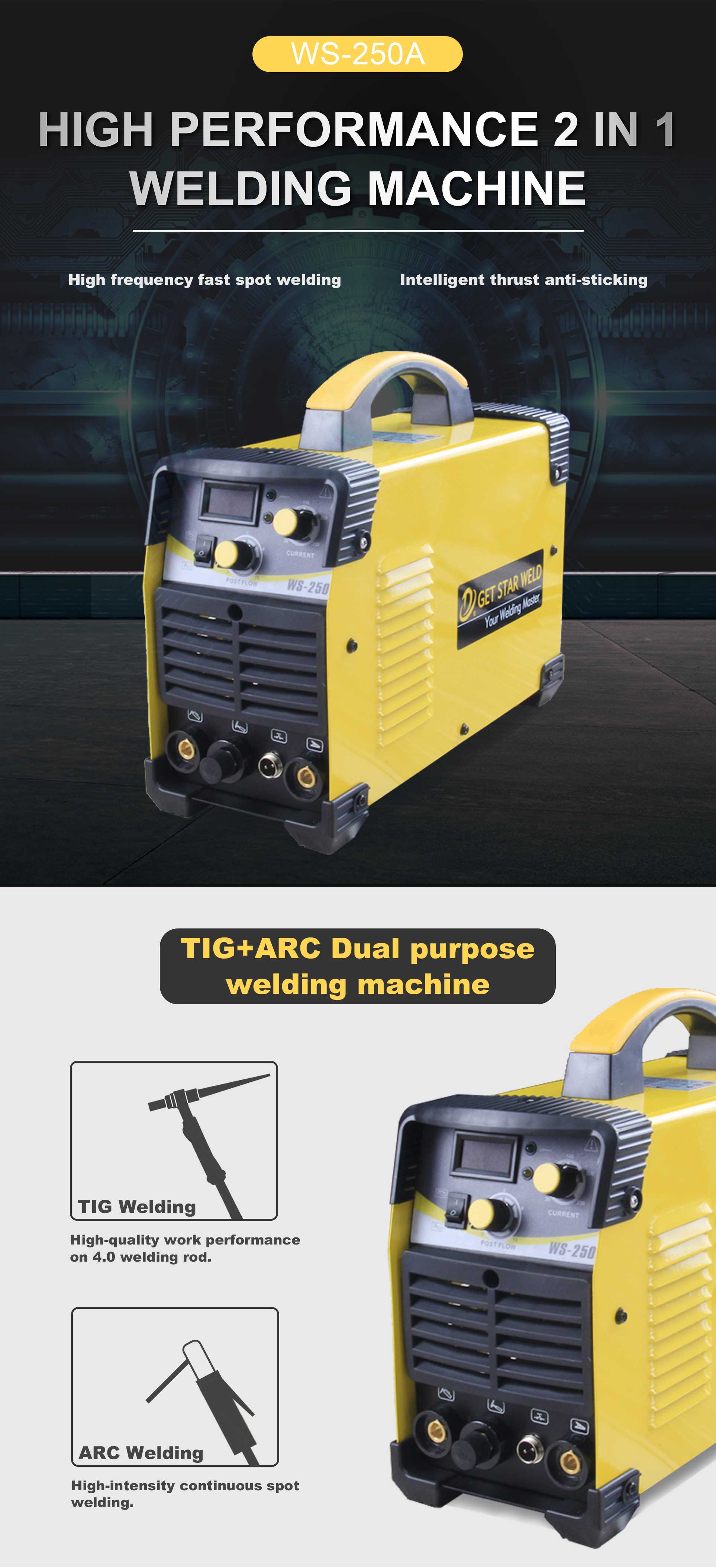 Máy Hàn Tig/arc 250 Amps Ws250a,Thiết Bị Hàn Biến Tần Hàn Hình Sao - B ...