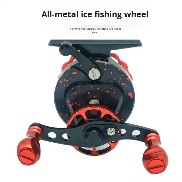 All-metal Ice Fishing Reel with Automatic Line Releasing Front Drag 3.6 ...