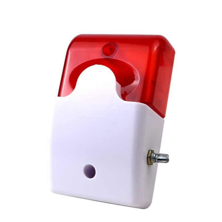 Mini Wired Strobe Siren - Sound Alarm with Volume Control