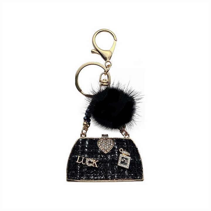 Handbag Keychain Cute Bling Crystal Rhinestone Purse Key Chains Women ...