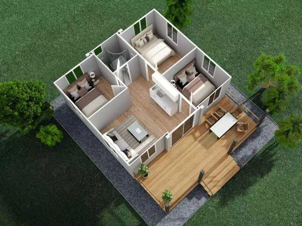 Luxury 20ft Container Glamping Dome - 4 Bedroom Home