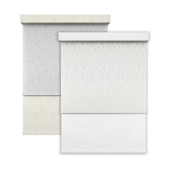 Factory Direct Double Layer Square Cassette Roller Shades Indoor Pull ...