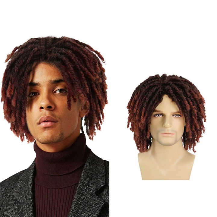 Wholesale Dreadlock Wig 6inch 190g Short Curly Braided Twist Dreadlock ...