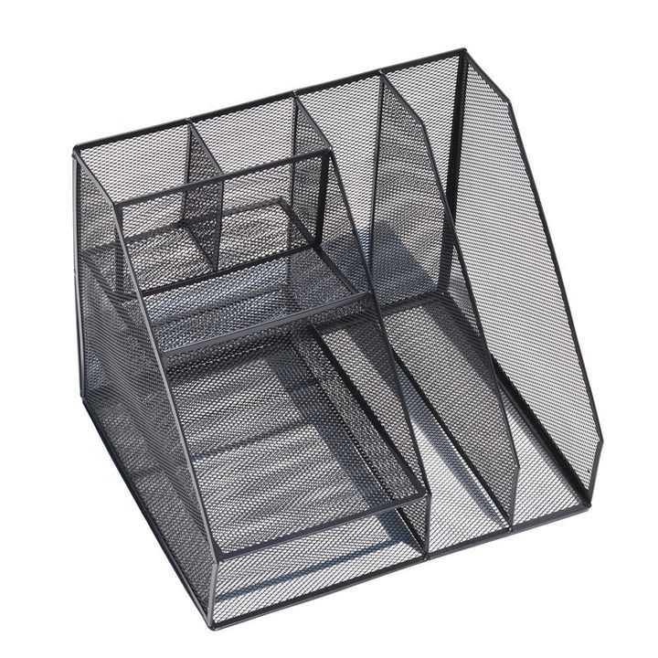 Wire Mesh Drawer Desk Organizer Multi Function Black Metal Wire Mesh ...