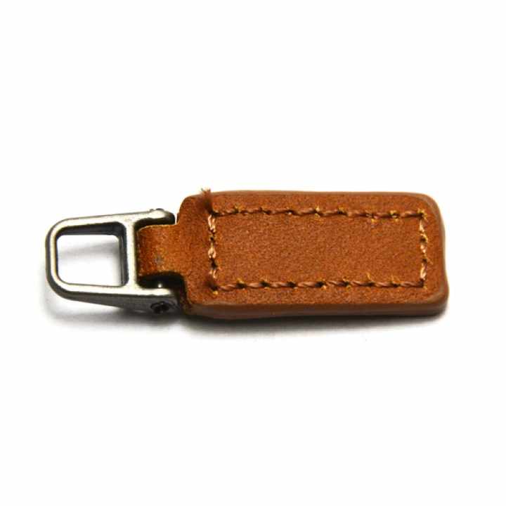 Custom Genuine Leather Zipper Pull - Eco-Friendly & Durable