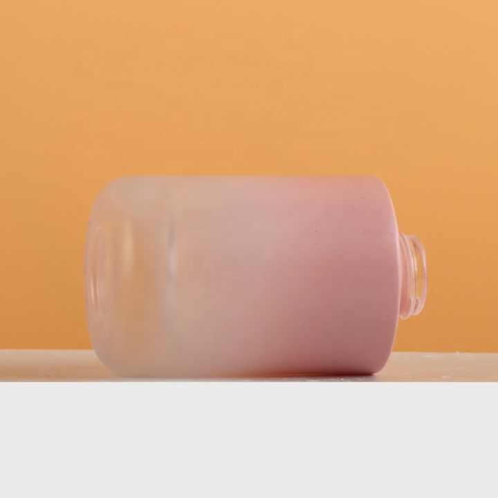 30ml Gradient Pink Flat Glass Foundation Bottle for Skincare Screen ...