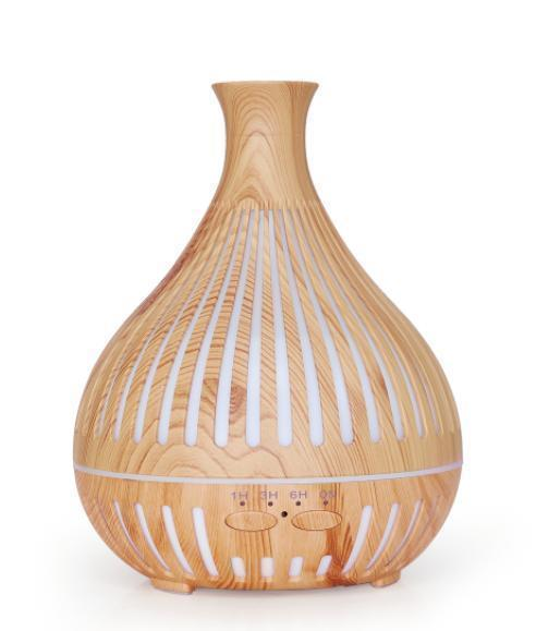 NAGOMI 400ML Aroma Diffuser Fence Vase - Wood Grain Humidifier