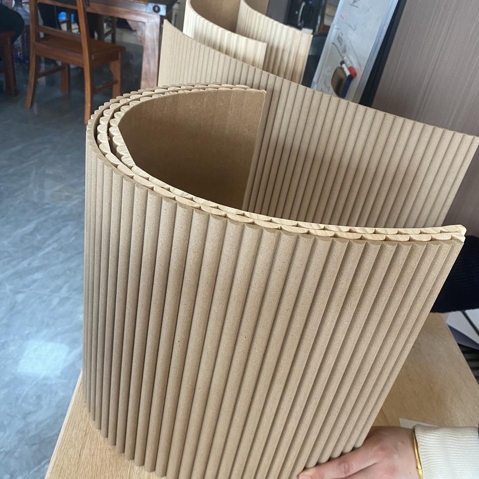 Real Wood Veneer Flexible Panel - Bendable & Curved for Column Cladding ...