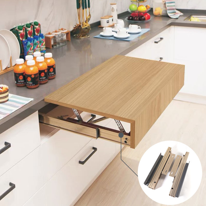 Dining Table Extendable Mechanism - Pull Out Table Rail