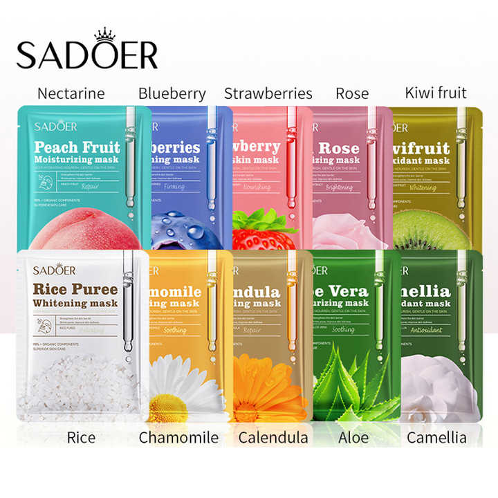 SADOER Natural Plant Fruit Face Mask - Beauty Skincare