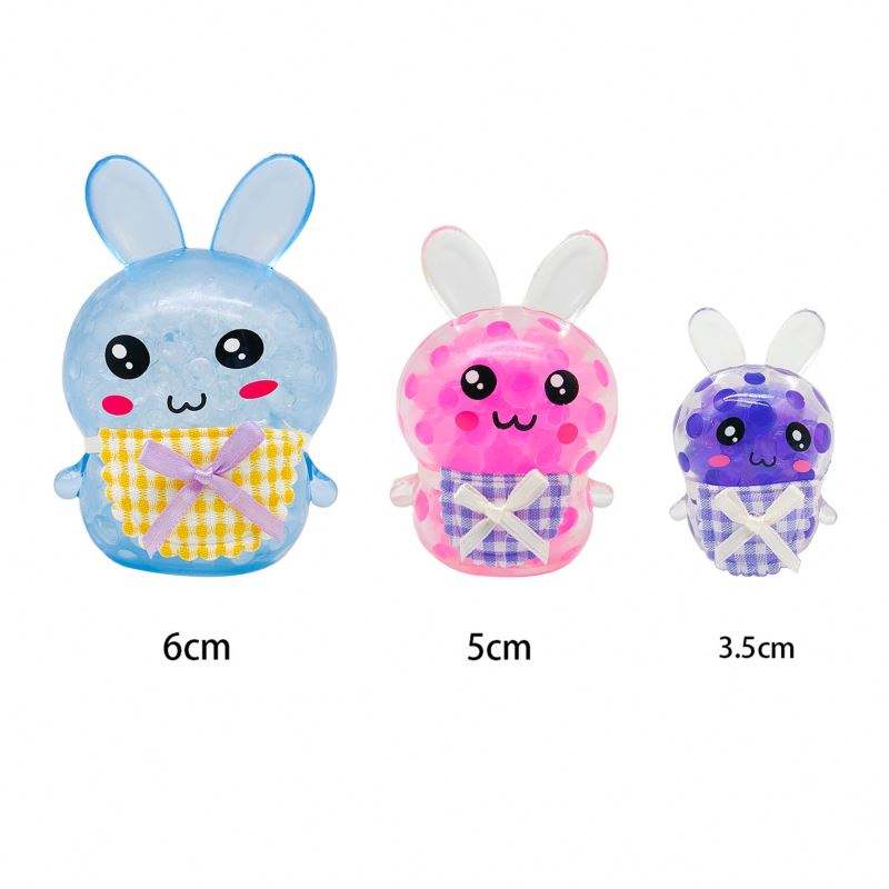 Soft Easter bunny bead ball toy, pressure resistant and elastic rabbit ...