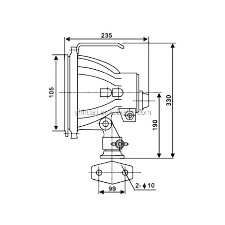 HUAJI Life Boat Davit Light DC 24V 60W Marine Spot Light TG8