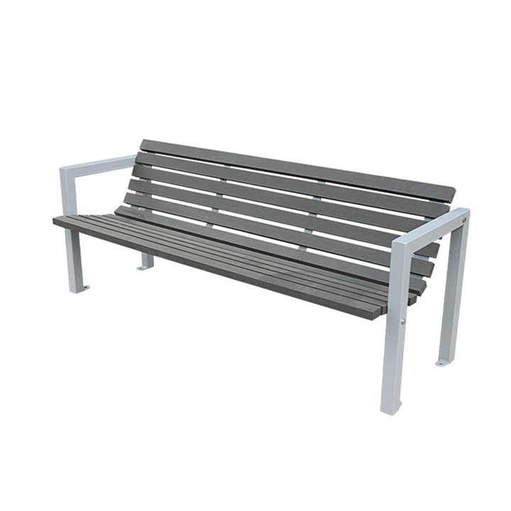 Outdoor Park Modern Wood Plastic Composite Bench Seat Outside Patio WPC ...