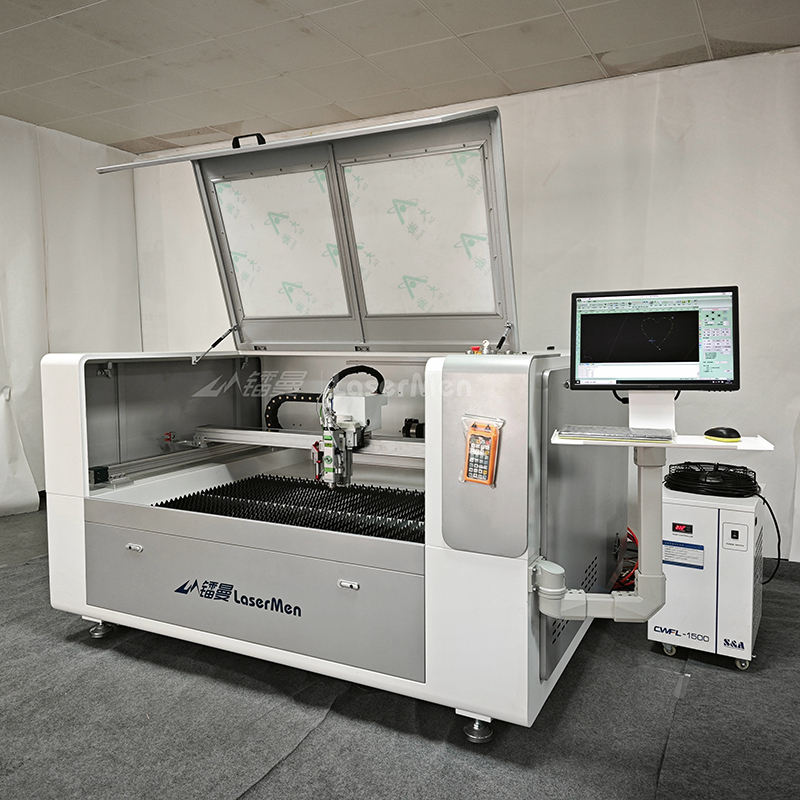 Fiber Laser and CO2 Laser Combo Machine 1390 Supporting Aluminum Steel ...