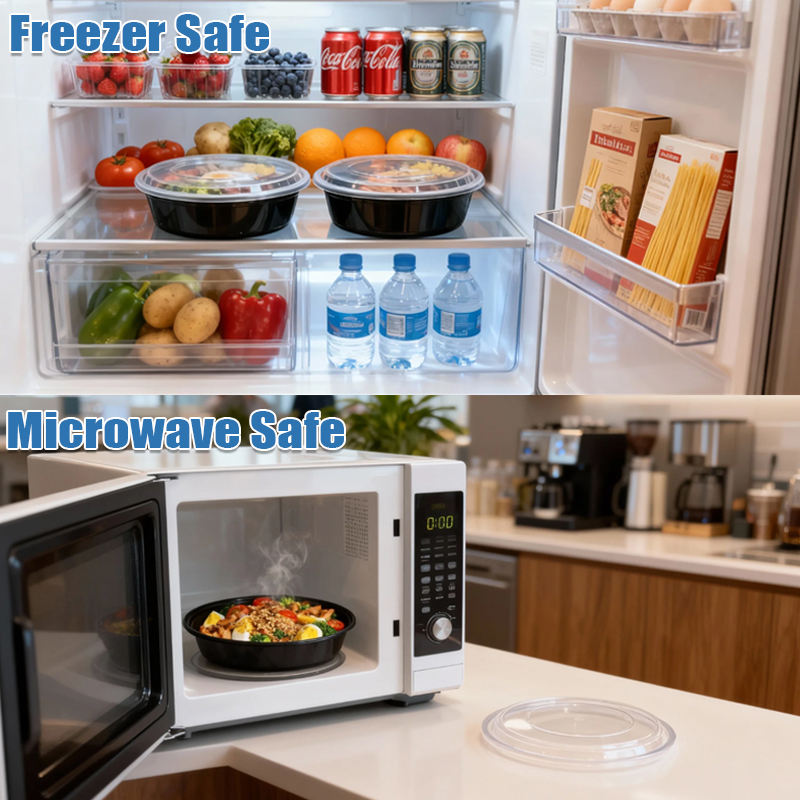 Food Safe 48oz Plastic Disposable Containers for Food Packaging LLeak ...