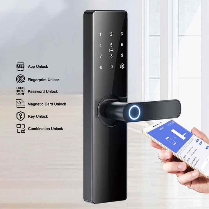TTlock S1 Fingerprint Smart Lock Tuya App Remote Control Aluminum Alloy ...
