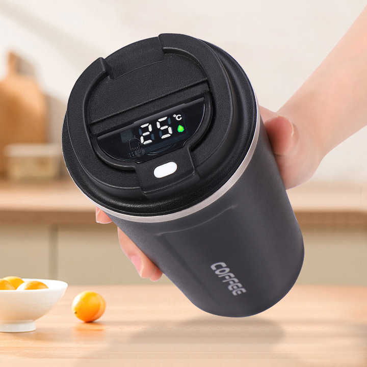 2025 New Design 380ml 510ml Eco Vacuum Smart Coffee Tumbler