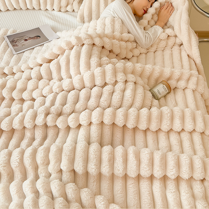 Luxury Custom Queen King Size Soft Touch Polyester Throw Blanket ...