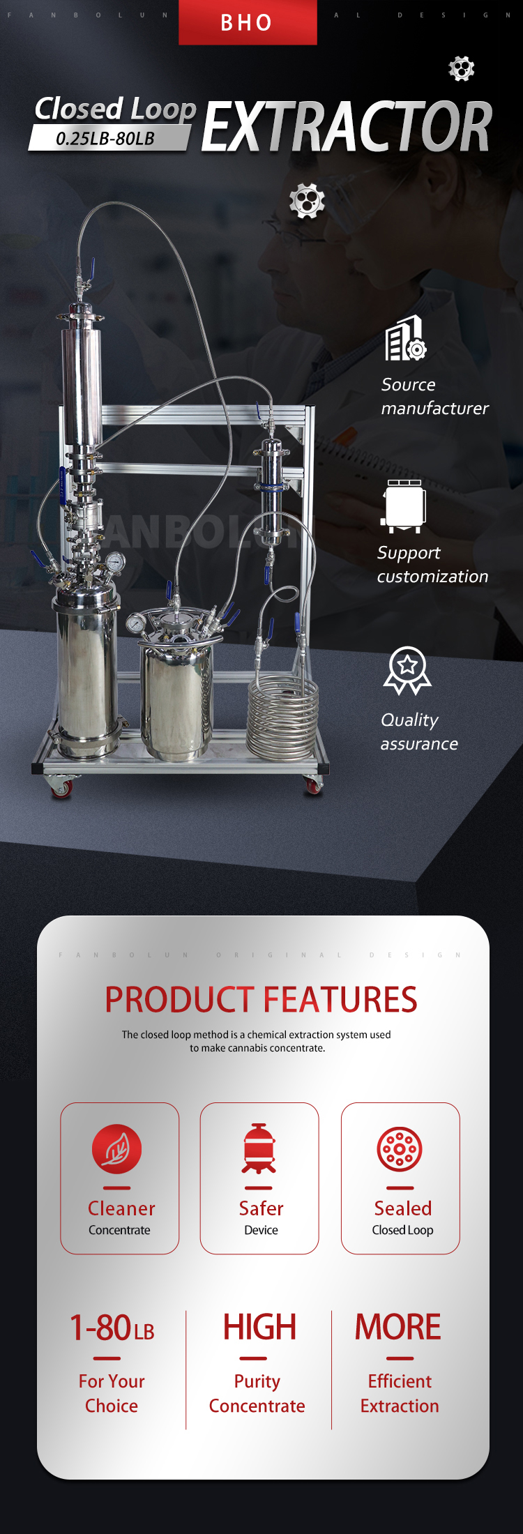 1lb 2lb 5lb 10lb Closed Loop Extractor Vegetable Oil Butane Hexane ...