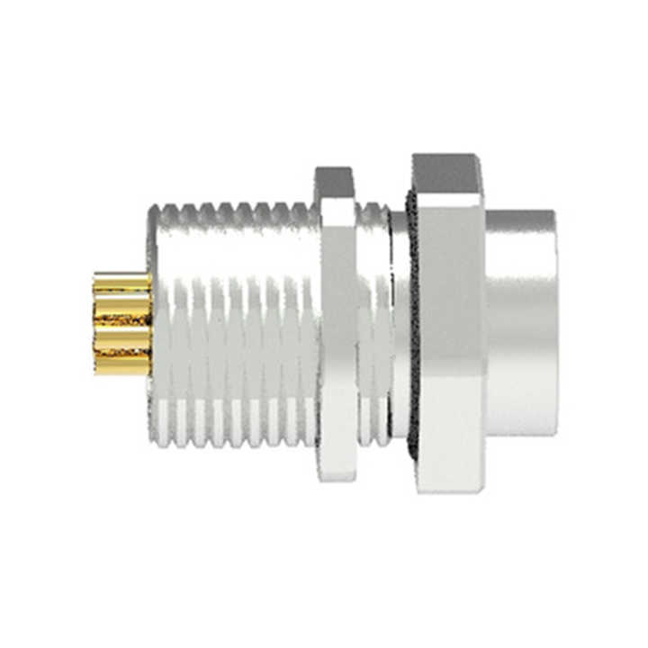 M16 8-Pin Female Flange Front Mount Circular Connector