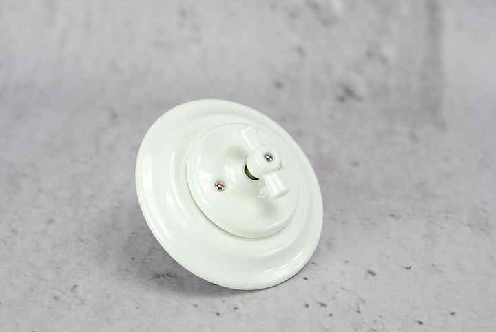 Vintage Porcelain Wall Switch Flush Mouted Ceramic Rotary Light Switch ...
