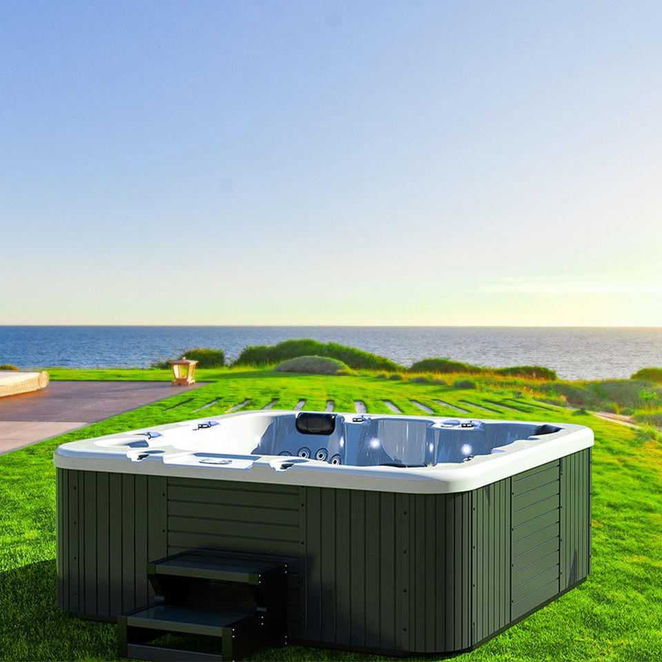 Hydrorelax Luxury Hydro Hot Tub Large 6-Person Acrylic Spa Tub with Jet ...
